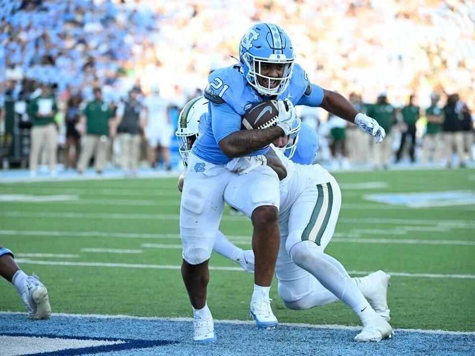 Omarion Hampton stars as North Carolina pulls away late vs. NC Central