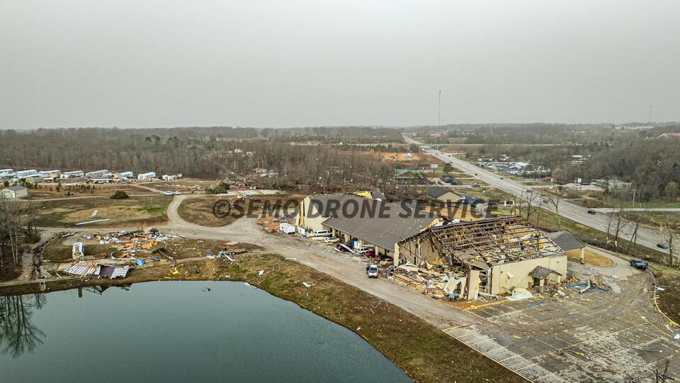 Storm leaves trail of destruction: Aerial footage shows devastating ...