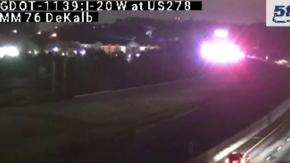 Vehicle fire closes I-20 East in DeKalb early Sunday morning - NewsBreak