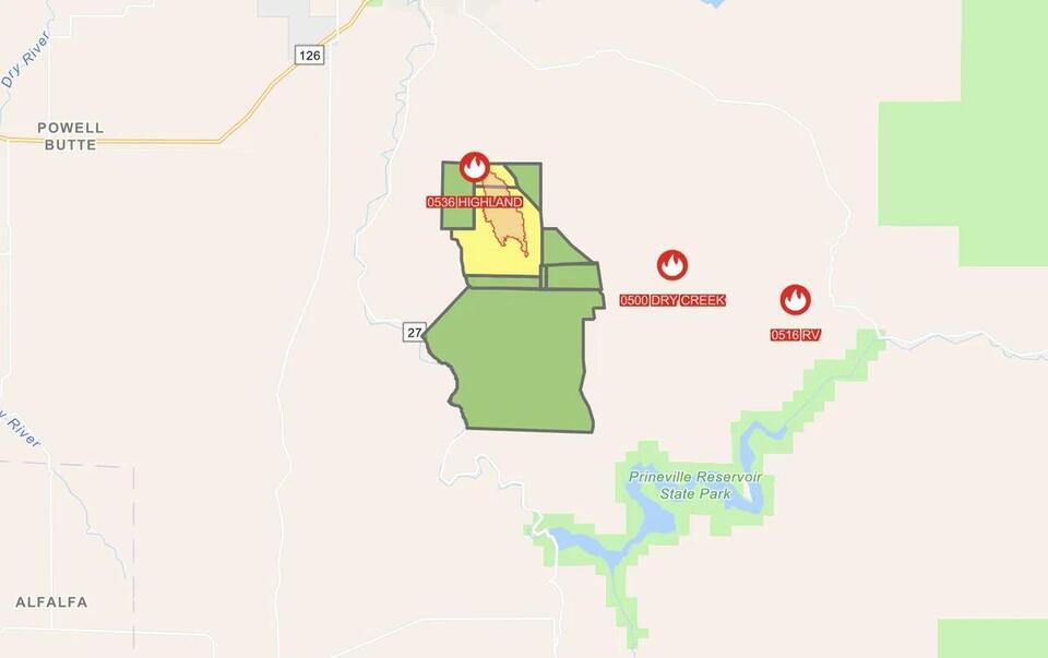 Containment grows on Crook County’s Highland Fire, evacuation levels ...