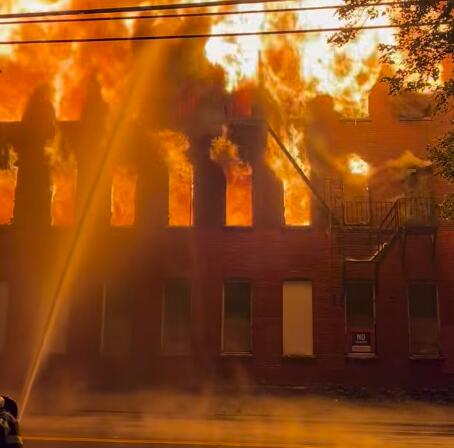 Fire destroys old Tent City building ahead of envisioned redevelopment ...