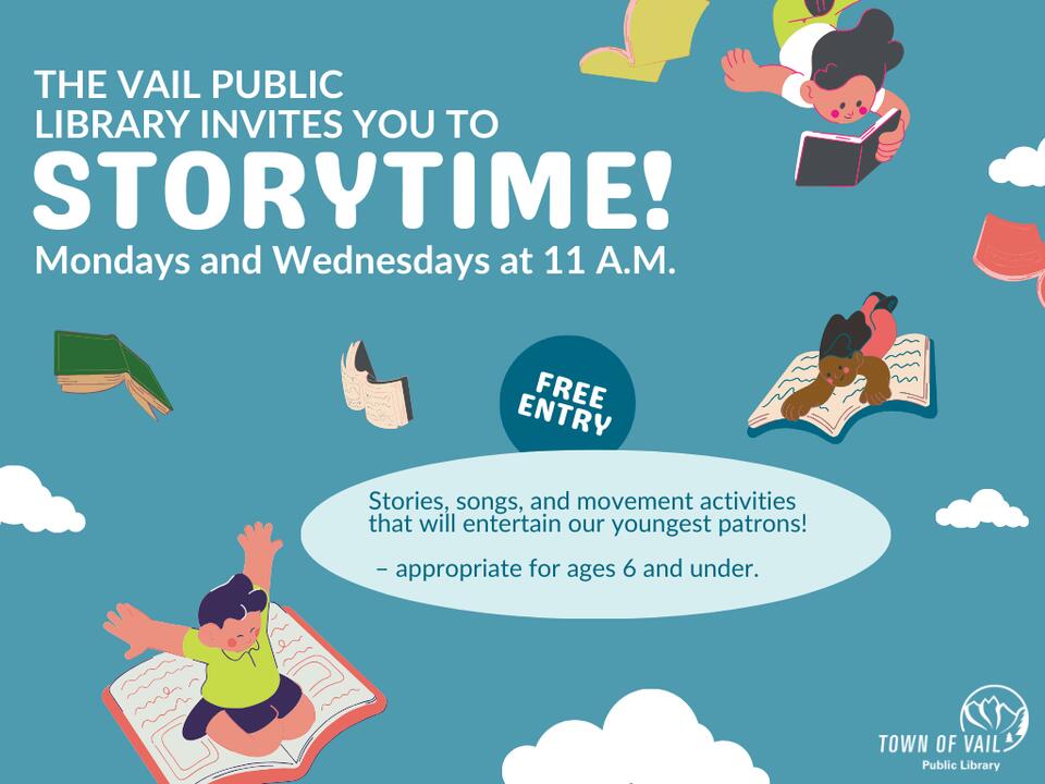 📅 Storytime for Kids Ages 6 and Under – April 1 at Vail Library - NewsBreak
