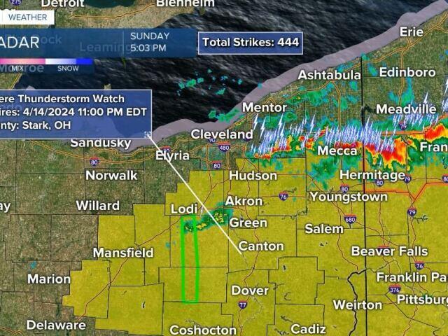 Severe Thunderstorm Warnings, Watches issued for Northeast Ohio ...