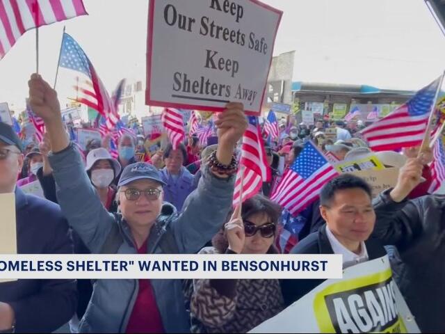 Rally against proposed homeless shelter held in Bensonhurst