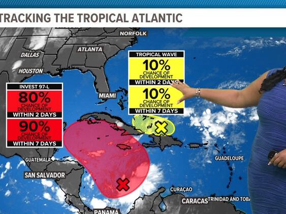 TRACKING THE TROPICS: Invest 97-L brews in the Caribbean, Patty heads ...
