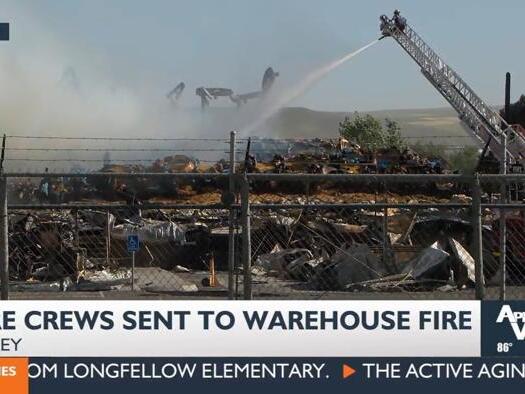 Benton County Commissioners Tour Finley Warehouse Fire