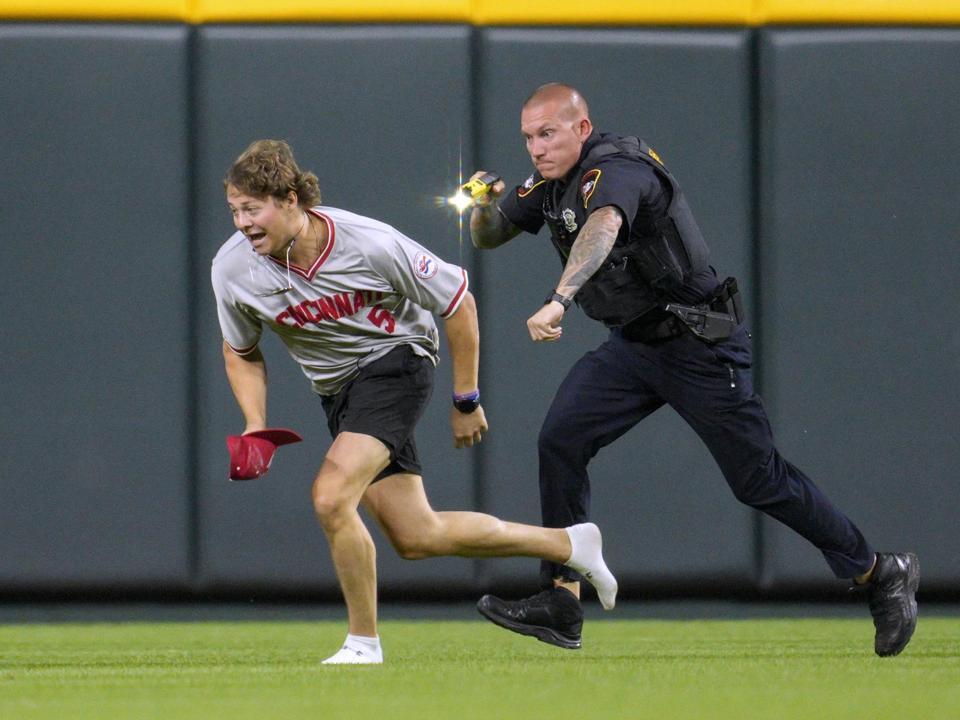 Video shows officer use Taser on fan at Reds-Guardians game