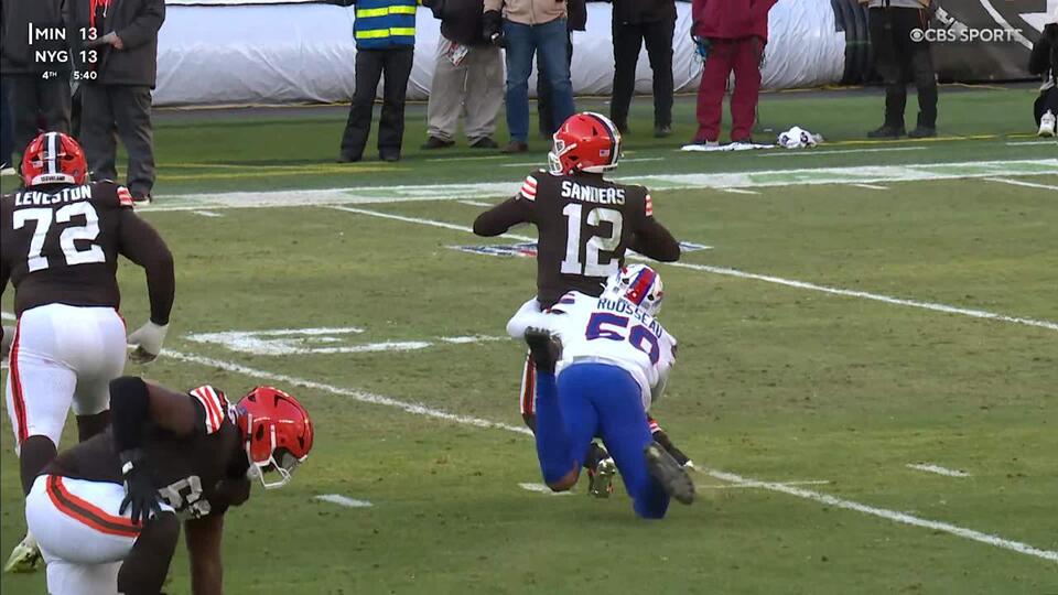 Greg Rousseau sacks Shedeur Sanders for a turnover on downs - NewsBreak