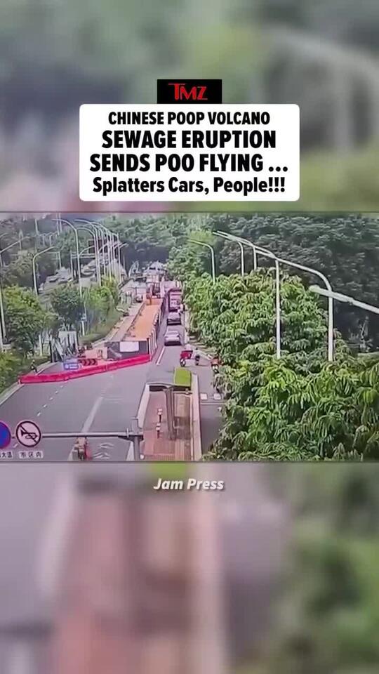 Poop rained down on cars and pedestrians on a busy street in China when ...