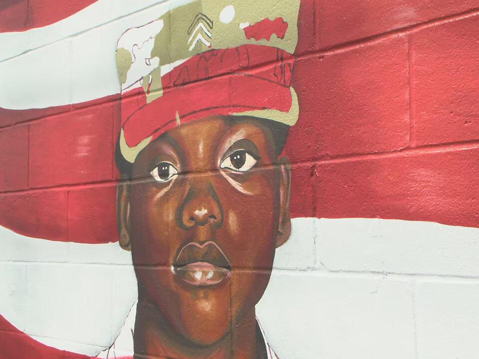 Mural honors Waycross native Sgt. Kennedy L. Sanders