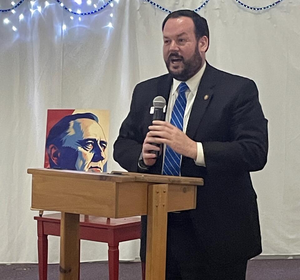 Rep. Wesley Harris speaks to Ashe County Democrats at FDR Dinner ...
