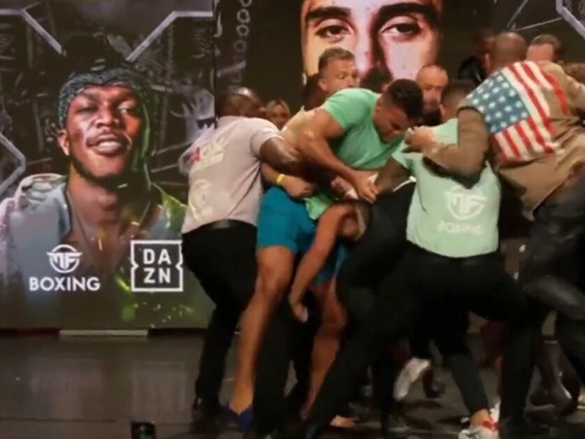 Video: Wild brawl erupts during weigh ins after trash talking goes ...