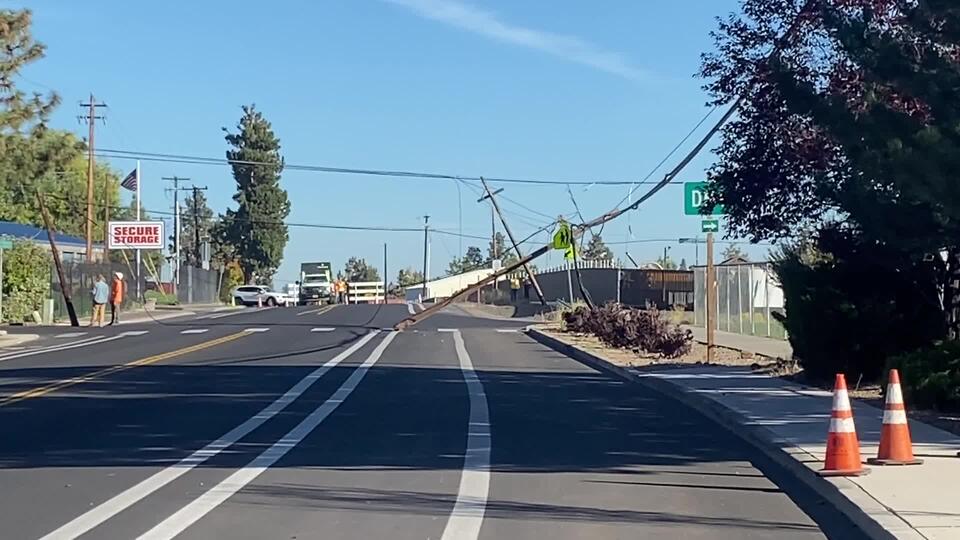 Apparent hit-and-run crash topples utility pole, brings down lines on ...