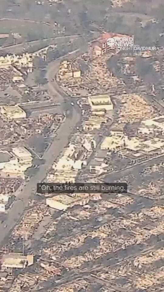 🙏🏾 ️ ️🙏🏾🎥 🏾: - After the smoke cleared, aerial video shows homes in the ...