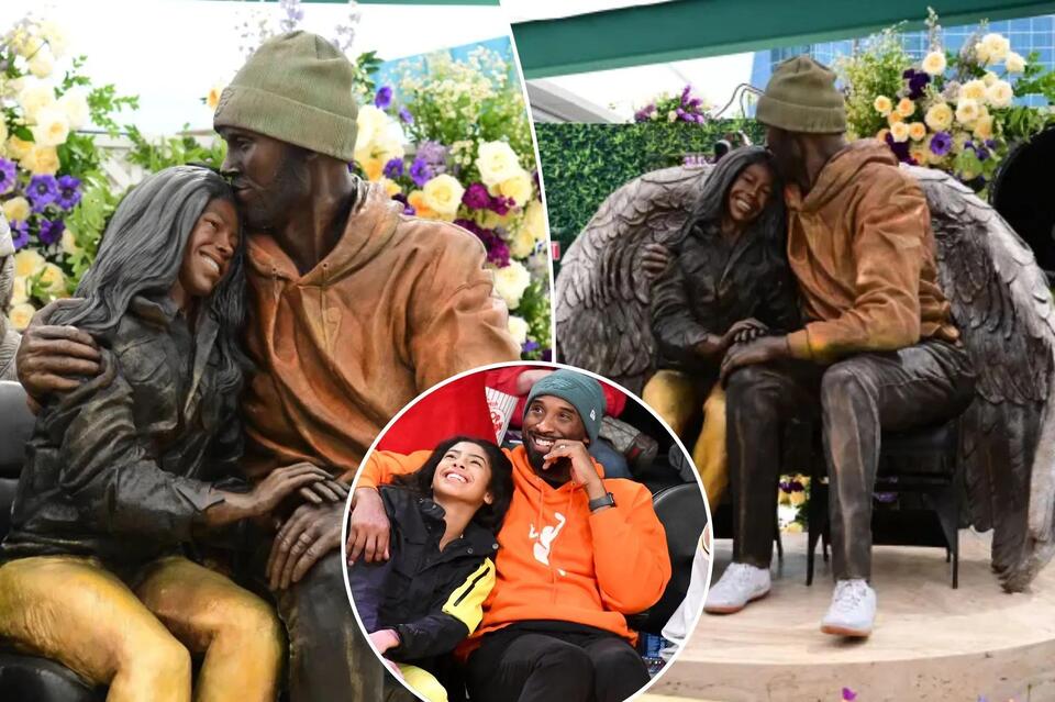 Lakers unveil statue of Kobe Bryant with daughter Gianna that honors ...