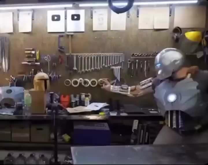 This man has built a working Iron Man suit in his garage.