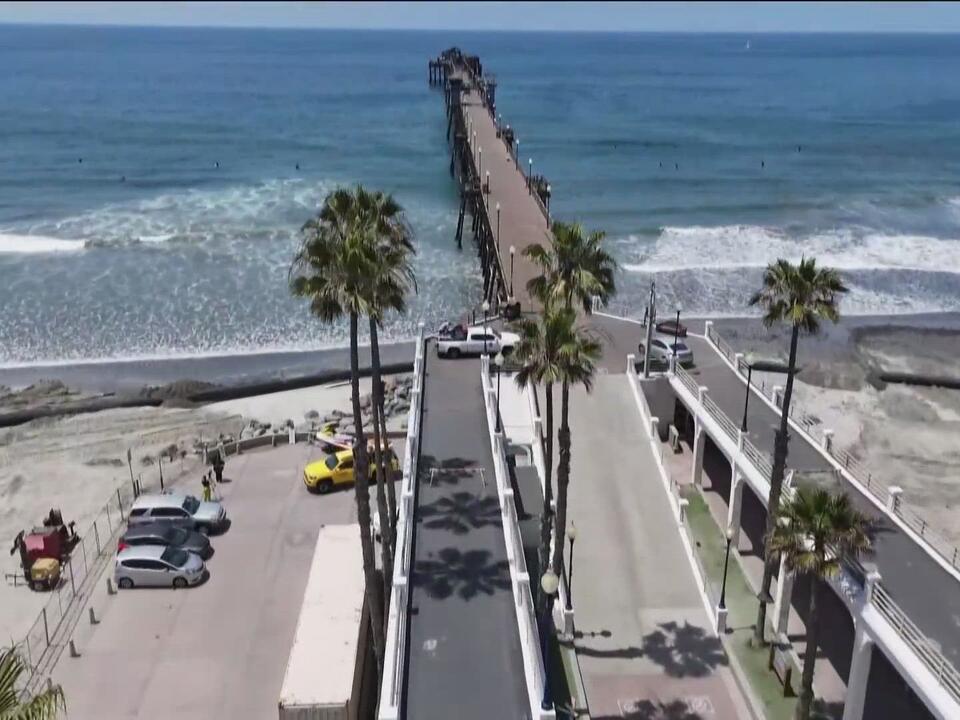 Oceanside Pier is open | Historic pier partially reopens to the public, after devastating fire