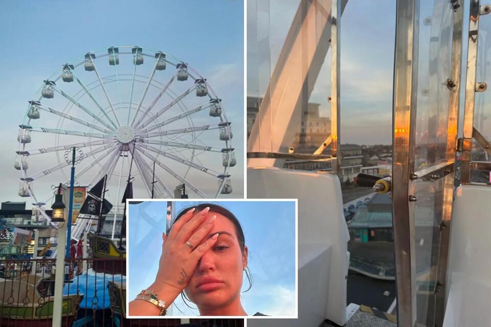 Supermom holds broken carnival ride door shut for 15 minutes while ...