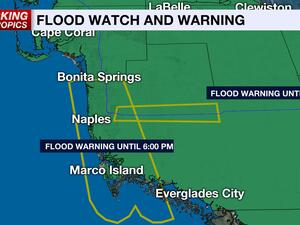 Flash flooding impacting southwest Collier County Sunday night
