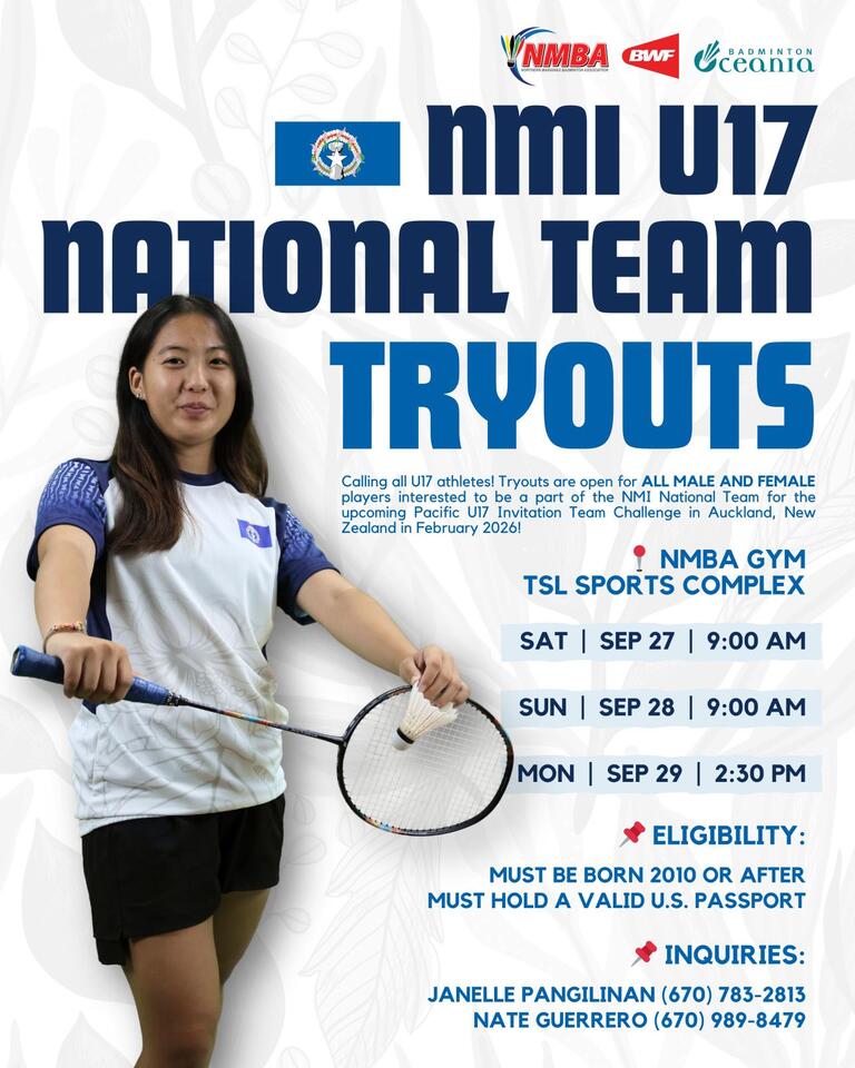 NMBA opens tryouts for NMI U17 National Badminton Team - NewsBreak