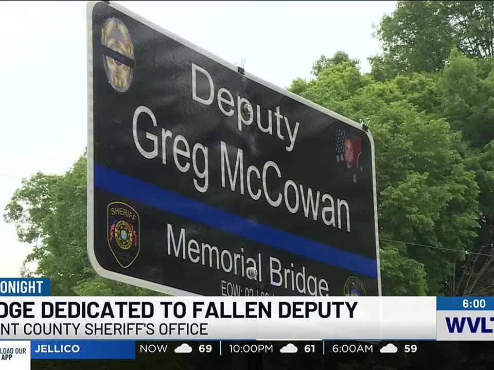 Fallen Deputy Sheriff Greg McCowan honored with bridge dedication in ...