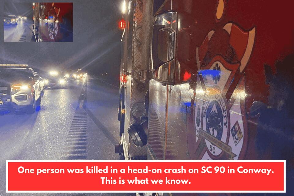 One person was killed in a head-on crash on SC 90 in Conway. This is ...