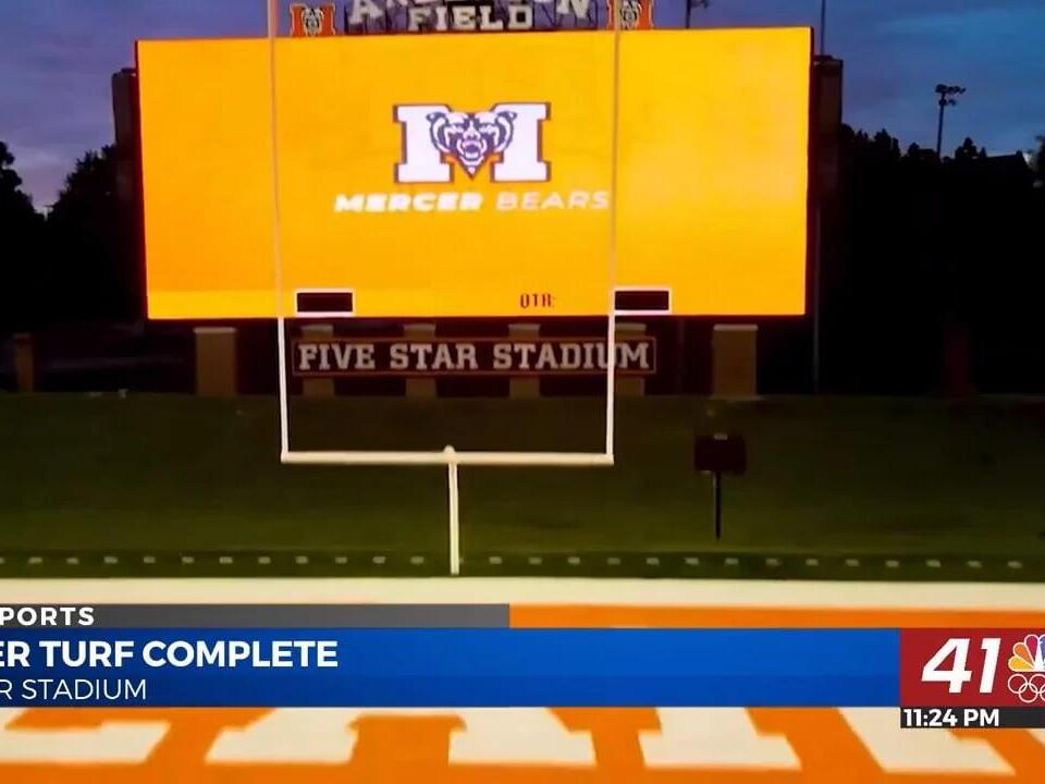 Mercer Football Unveils New Five Star Stadium Turf Field