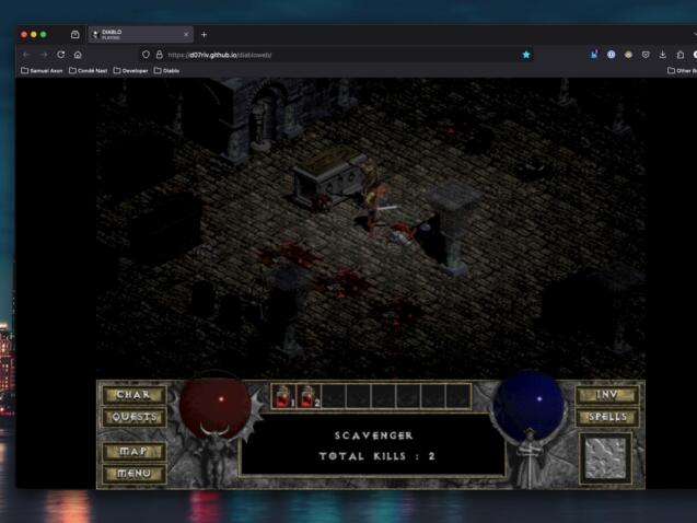 Behold, Diablo is fully playable in your browser