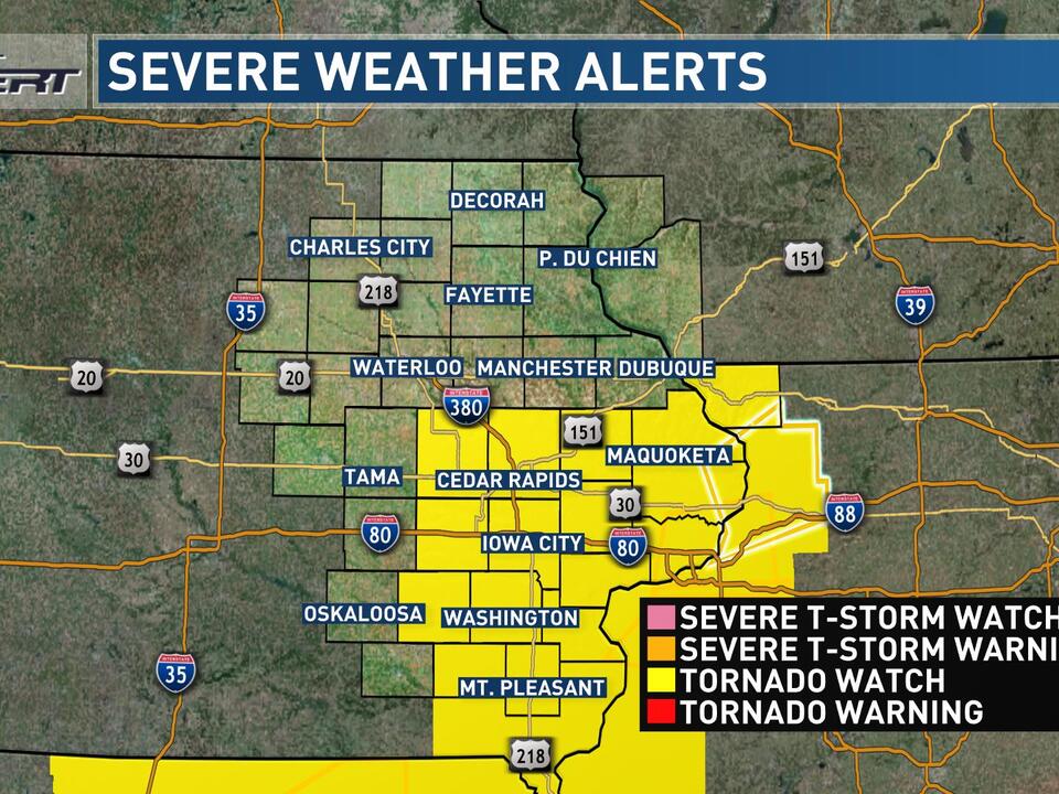 Severe weather hits multiple counties in Eastern Iowa