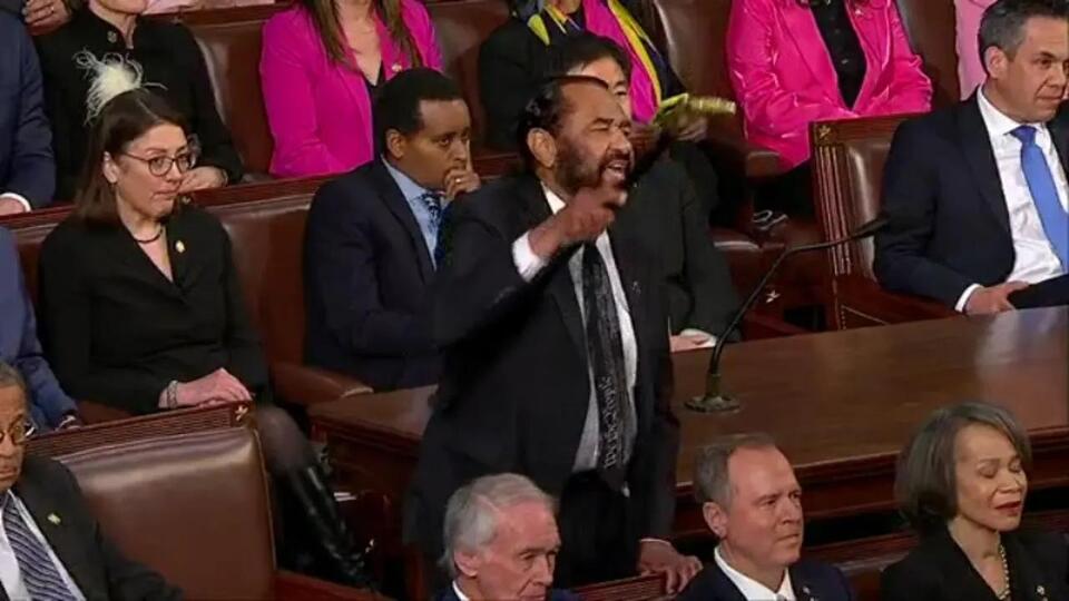 Rep. Al Green censured after removal from President Trump's speech ...