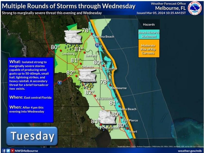 NWS Melbourne: Threat of Multiple and Severe Lightning Storms This ...