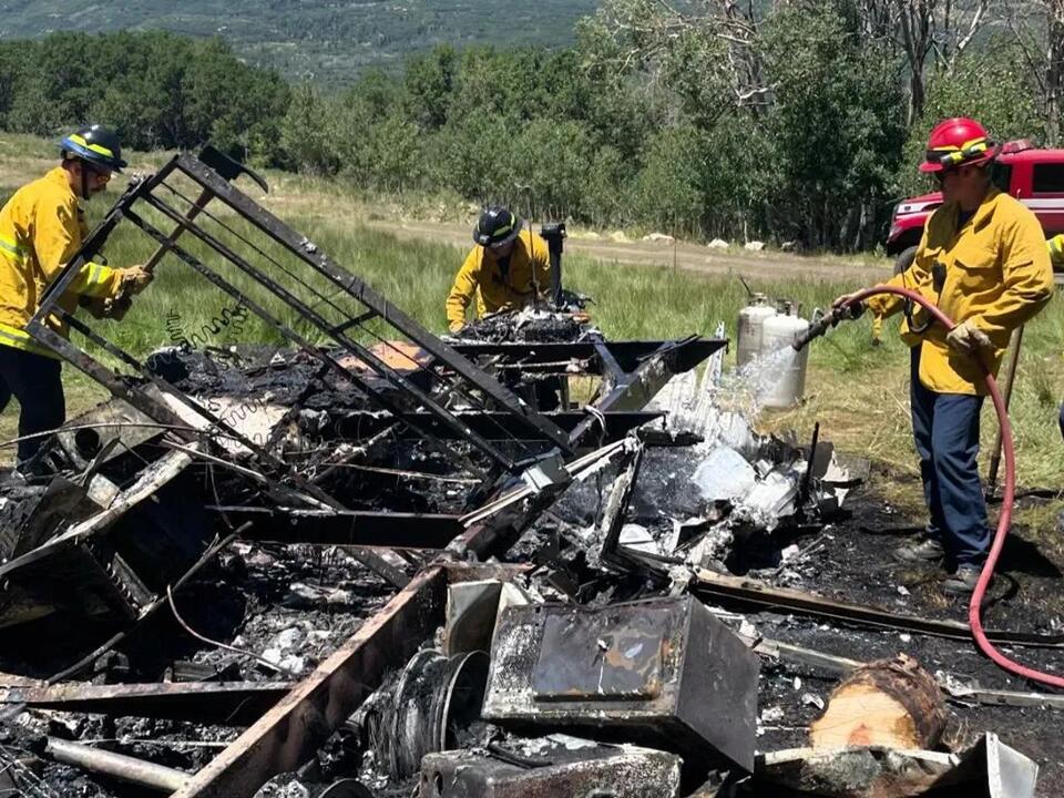 Truck, trailer destroyed by fire in remote area north of Kolob ...
