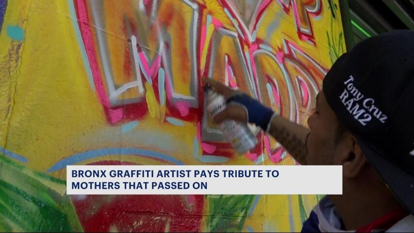 Bronx graffiti artist pays tribute to late mothers with Castle Hill ...