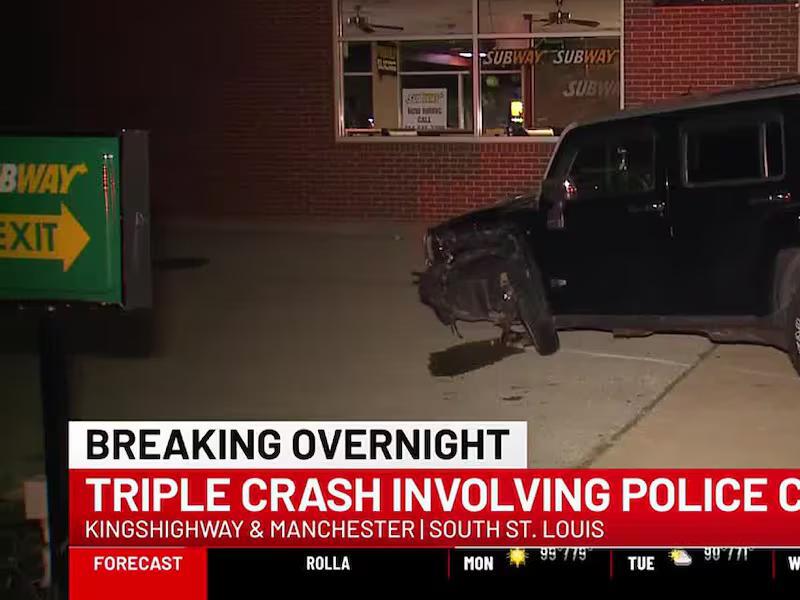 Driver Of Car That Hit St Louis Police Suv Arrested On Suspicion Of Dwi