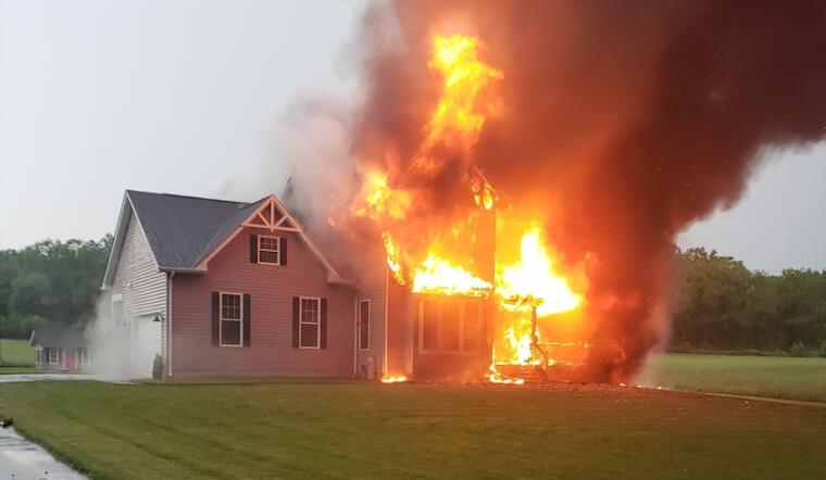 Lightning Strike Suspected Cause of Devastating House Fire in Harford ...