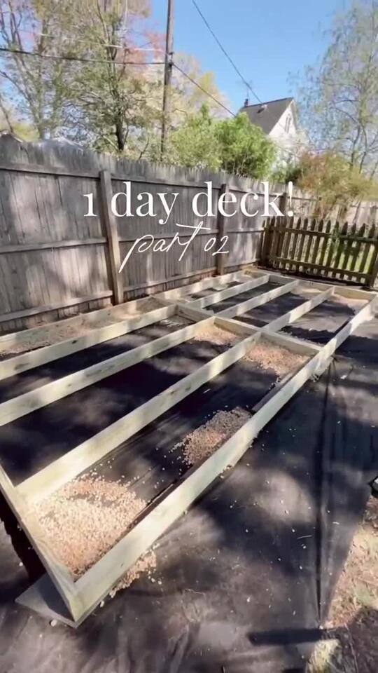 DECK IN A DAY part 02 How to Build a Ground Level Deck DIY Floating ...