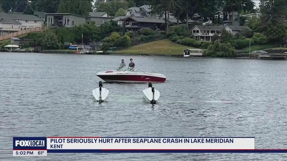 Seaplane crashes in WA lake, pilot has life-threatening injuries | FOX ...