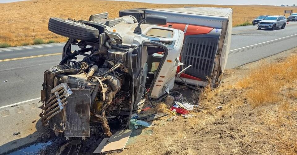 Crash involving semi truck kills two in California - NewsBreak