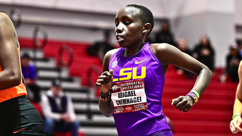 Abigael Chemnagei Breaks LSU 3000-Meter Record at Razorback ...