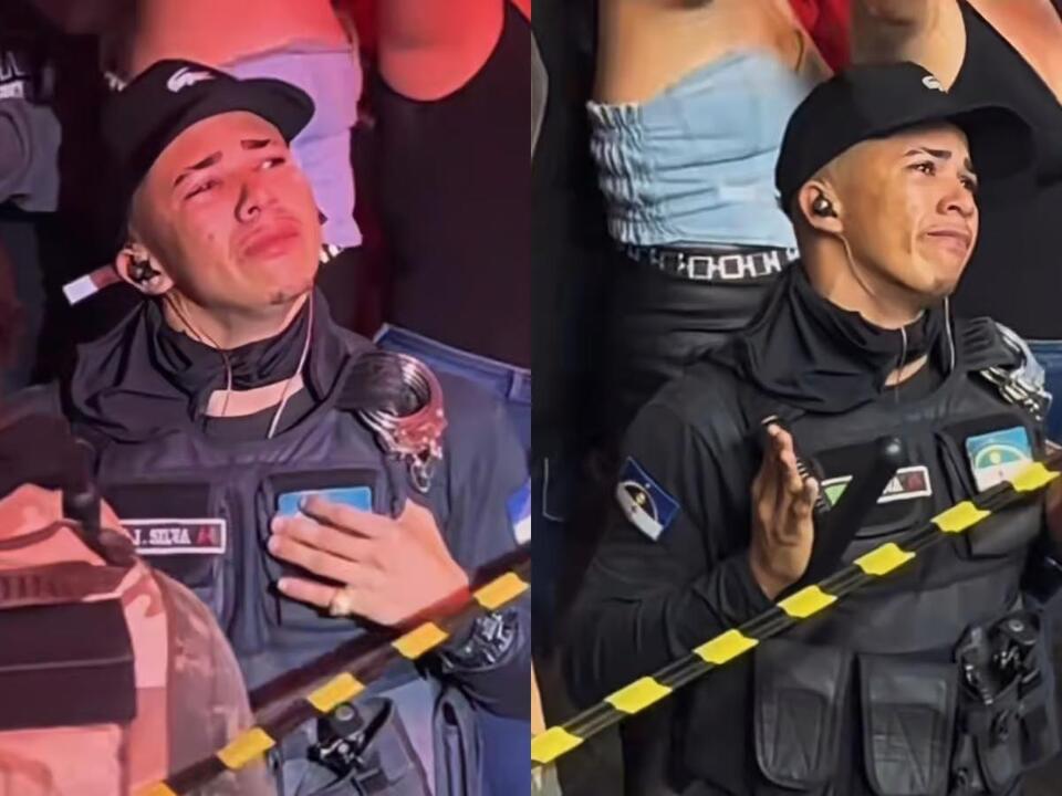 Concert security guard goes viral after being moved to tears during ...