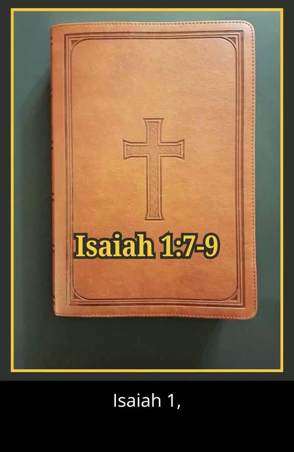 Isaiah 1:7-9/ The Book of Isaiah unveils the full dimensions of God's ...