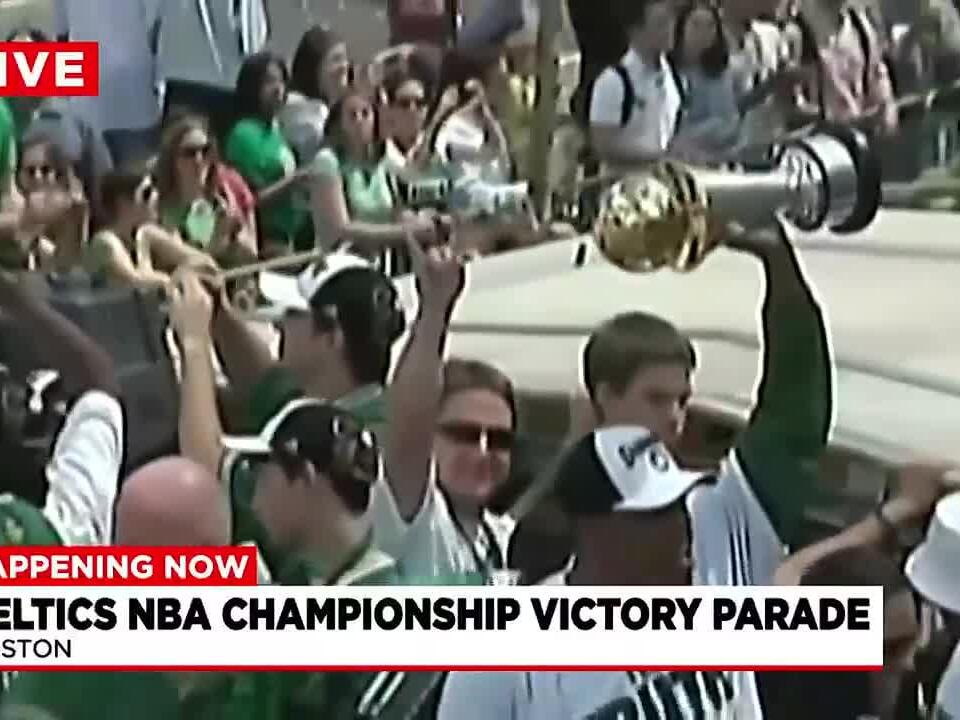 Celtics fans celebrate at championship parade in Boston