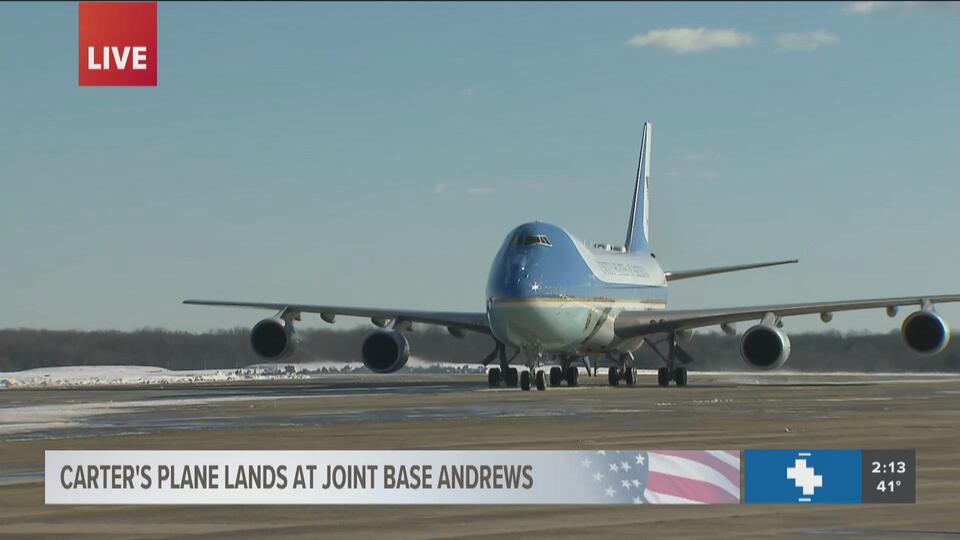 Jimmy Carter's plane lands at Joint Base Andrews - NewsBreak