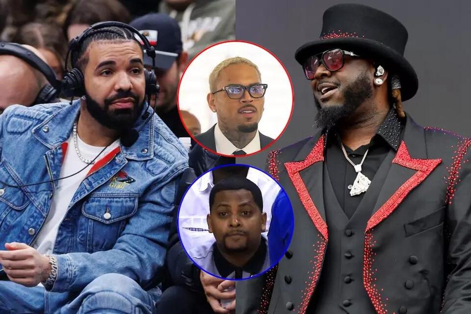In the Middle of Drake Drama, Chris Brown Shows Love to T-Pain and ...