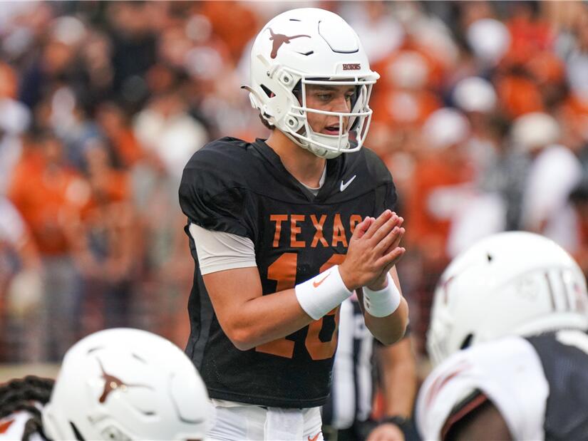 Watch: Texas QB Arch Manning launches a 75-yard touchdown on first pass ...