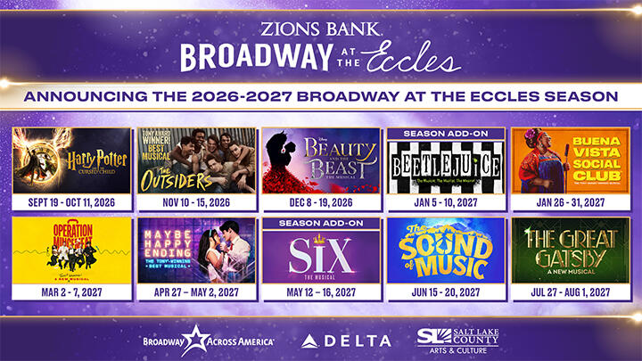 Broadway at the Eccles Announces 2026/26 Season - NewsBreak