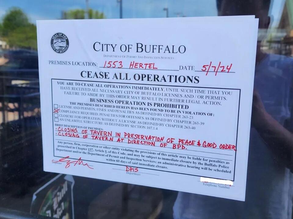 City of Buffalo orders Del Denby Tavern to cease operations following ...
