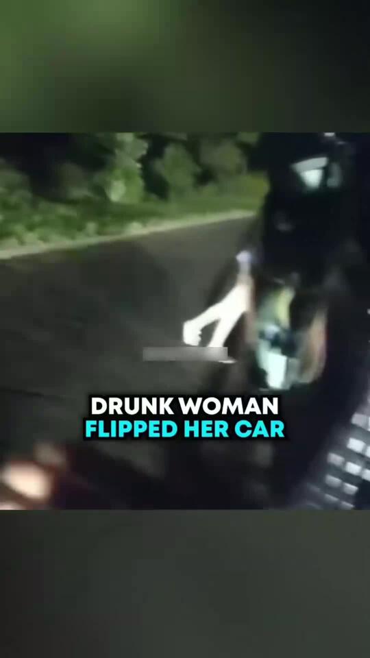 Drunk woman flipped her car police cops - NewsBreak