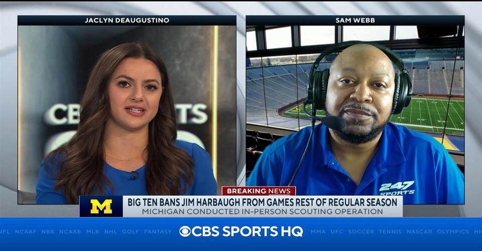 Sam Webb reacts to Harbaugh suspension on CBS Sports HQ: "Michigan ...