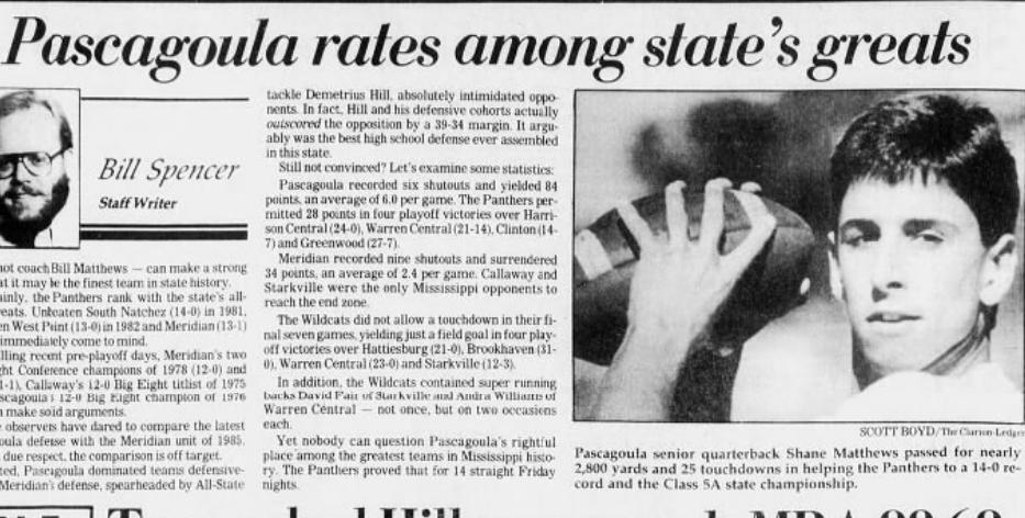 Prep Football: 40 years ago, the greatest quarterback in Pascagoula ...